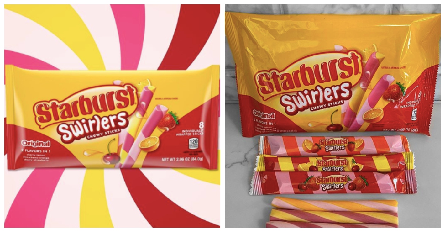 New Starburst's Swirlers Combine Lemon, Orange, Cherry And Strawberry ...