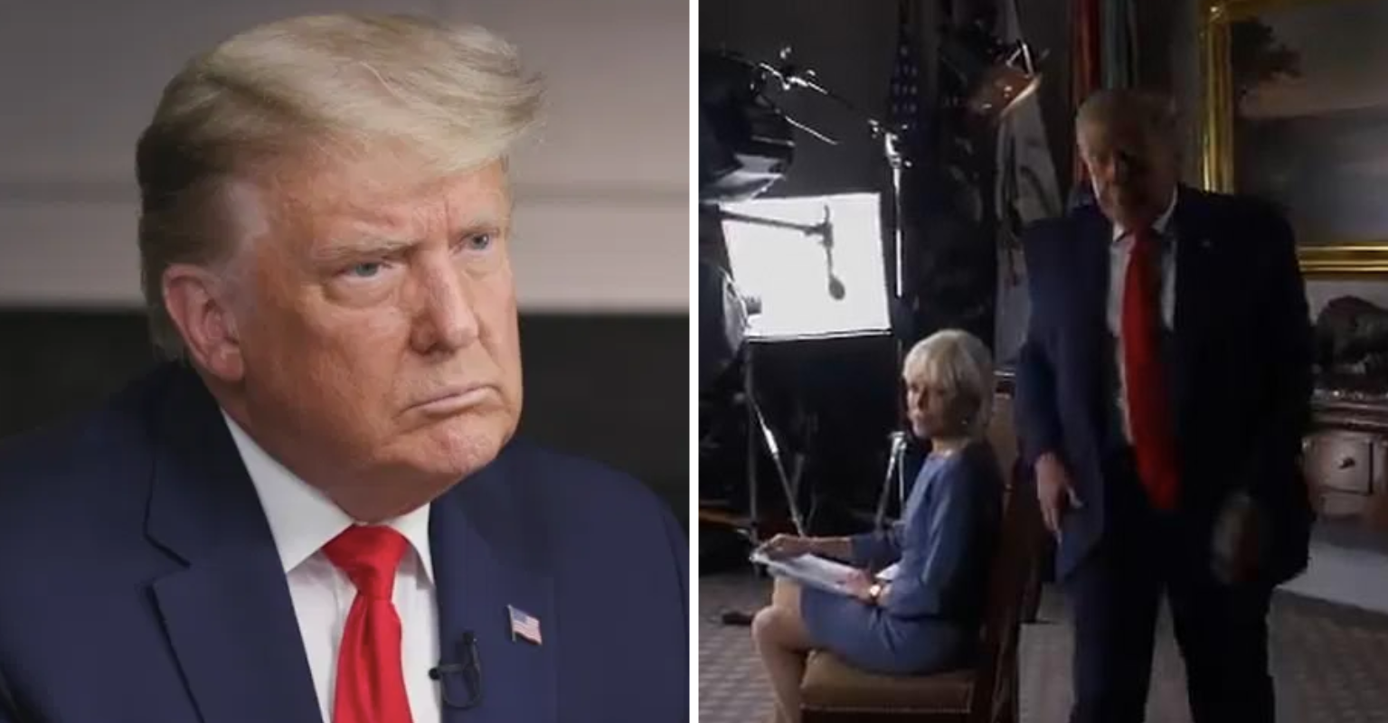 Footage Shows Trump Walk Out Of '60 Minutes' Interview After Being ...