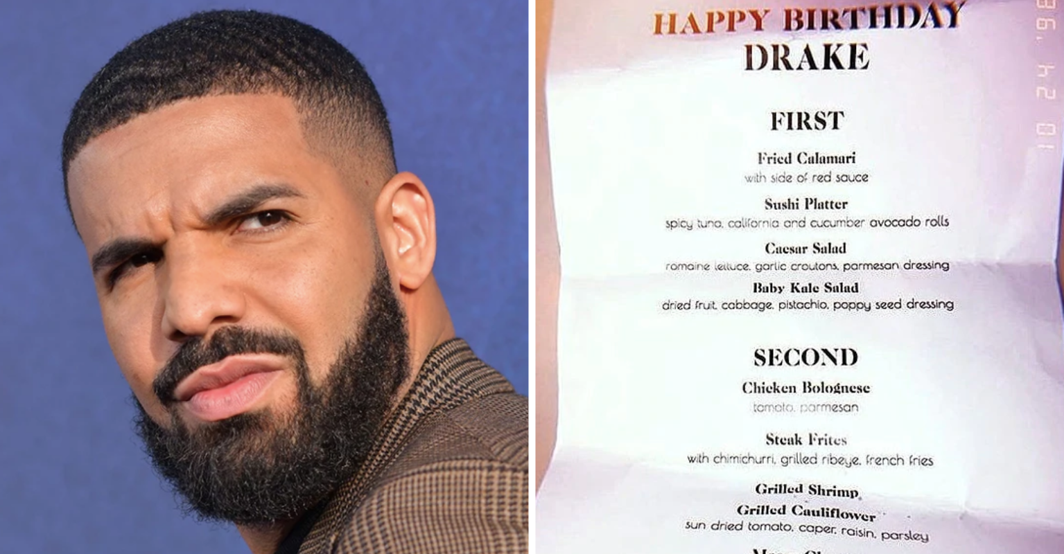 Drake Is Dragged For 'Disgusting' Alleged Menu At 34th Birthday Party