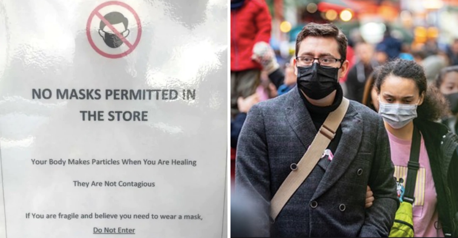 Business Under Fire For 'No Masks Permitted' Sign As It Bans 'Fragile ...