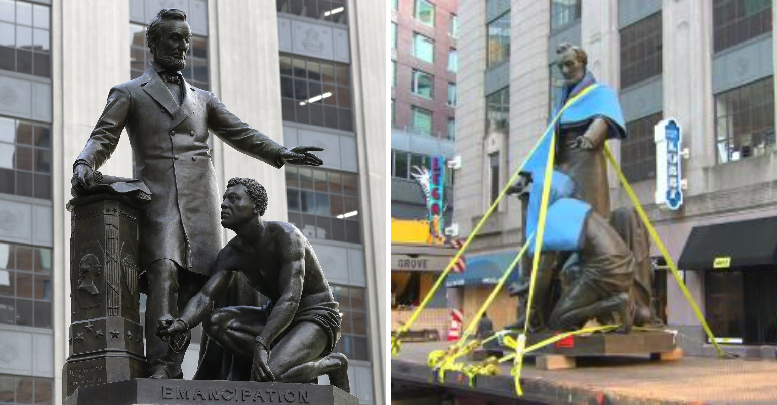 Statue Of Former Slave Kneeling Before President Lincoln Removed After ...