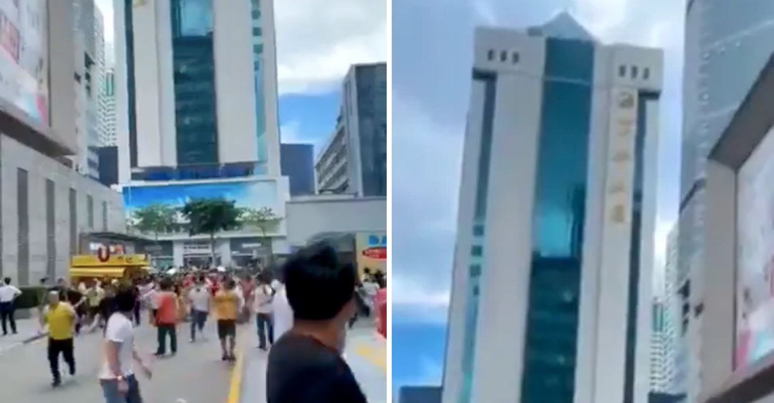 People Flee In Panic As Huge Skyscraper Mysteriously Begins To Shake