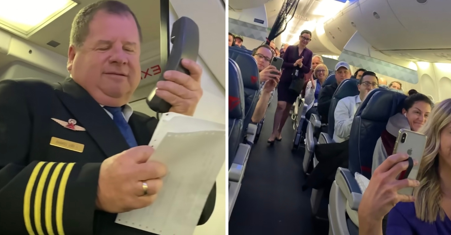 Pilot's Tearful Farewell On His Final Flight Leaves Plane Passengers ...