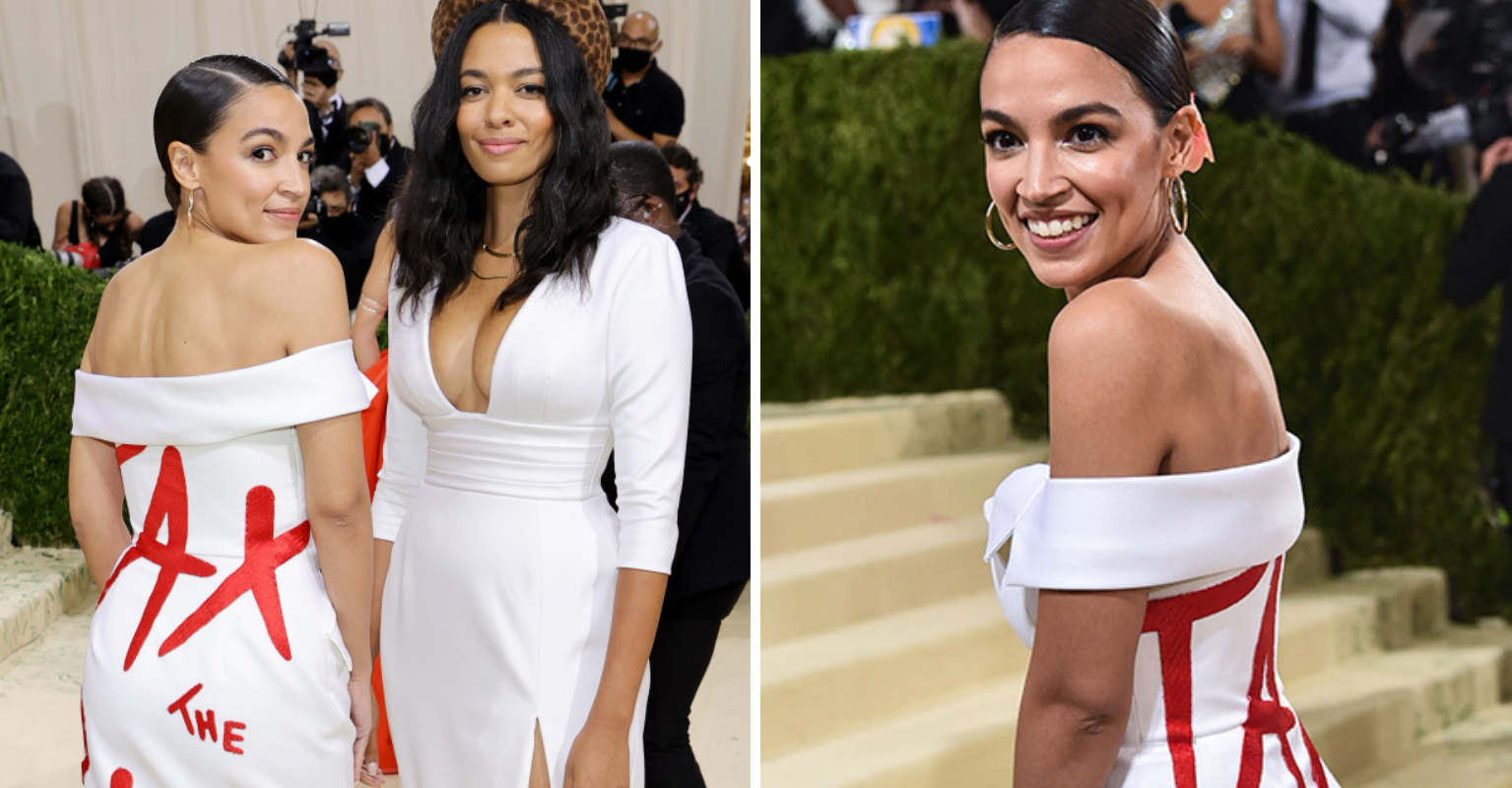 AOC Sends A Clear Message In 'Tax The Rich' Gown At The Met Gala (And ...