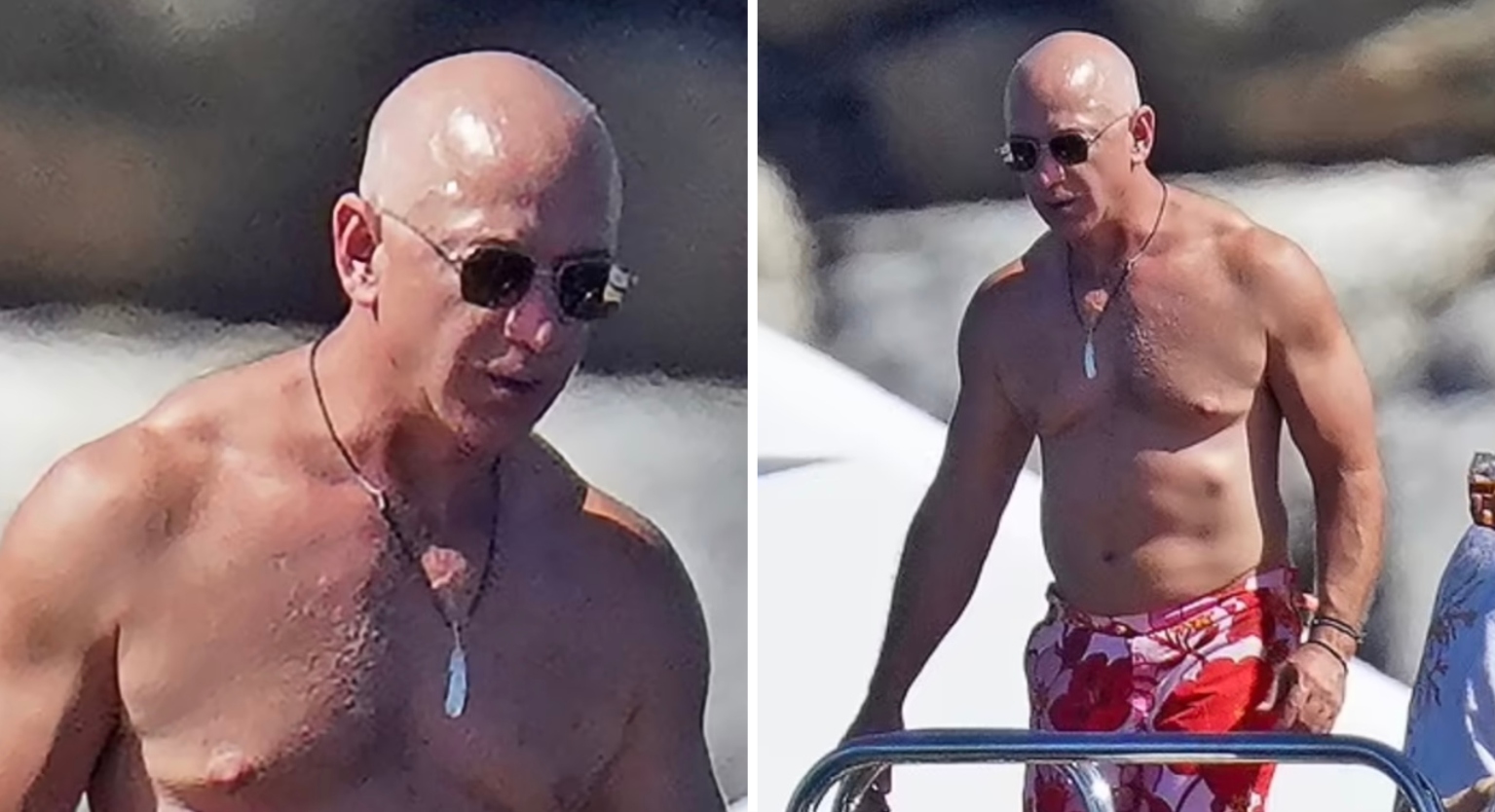 Jeff Bezos, 57, Shows Off Muscular Physique On Romantic Getaway With ...