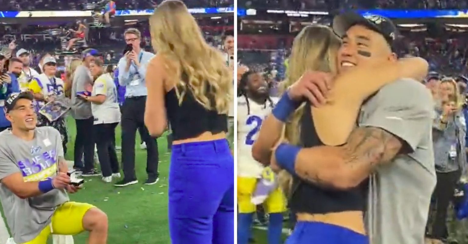 Rams Player Celebrates Winning The Super Bowl By Proposing To His ...