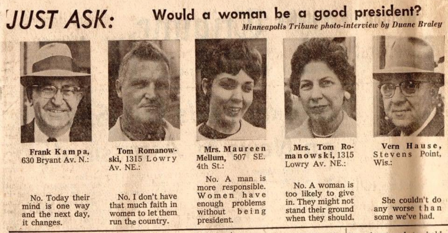 1963 Minnesota Newspaper Clip Shows What People Thought About A Female ...