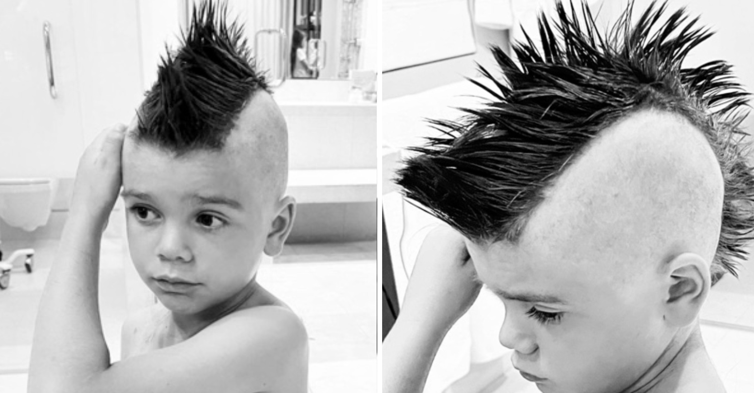 Kourtney Kardashian Shows Off Son's New Mohawk