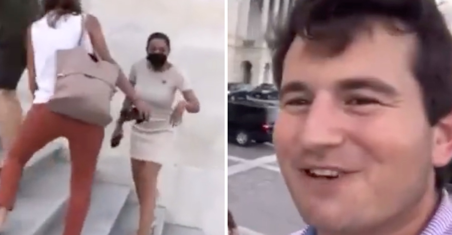 AOC Hits Back At Man Verbally Harassing Her On Steps Of The Capitol