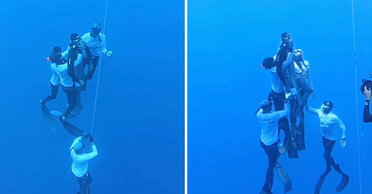 Diver Saved After Passing Out 410ft Below Surface During World Record Attempt