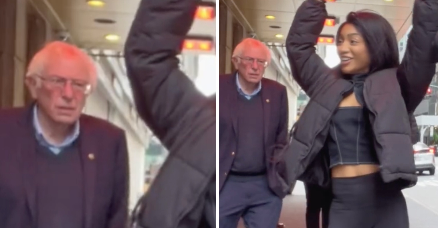 Bernie Sanders Hailed 'Most Relatable Politician' After Stumbling Into ... Bernie Sanders Hailed 'Most Relatable Politician' After Stumbling Into ...