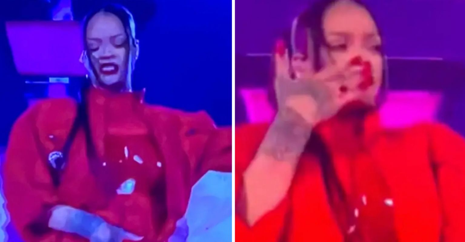 Rihanna Fans Baffled As Star Makes Bizarre Gesture During Super Bowl ...