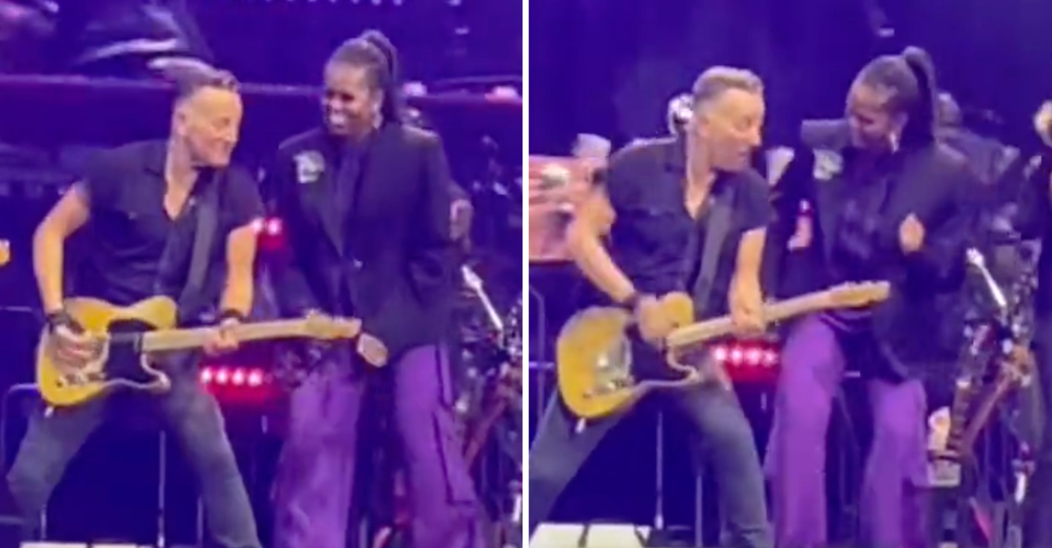 Michelle Obama Provides Backing Vocals For Bruce Springsteen At Spain ...