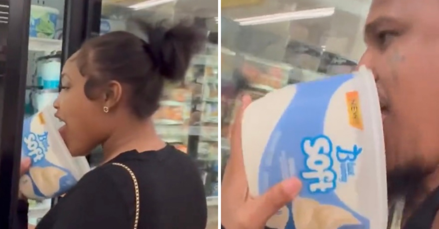 Couple Slammed For Bringing Back 'Trend' Of Licking Ice Cream In Store ...