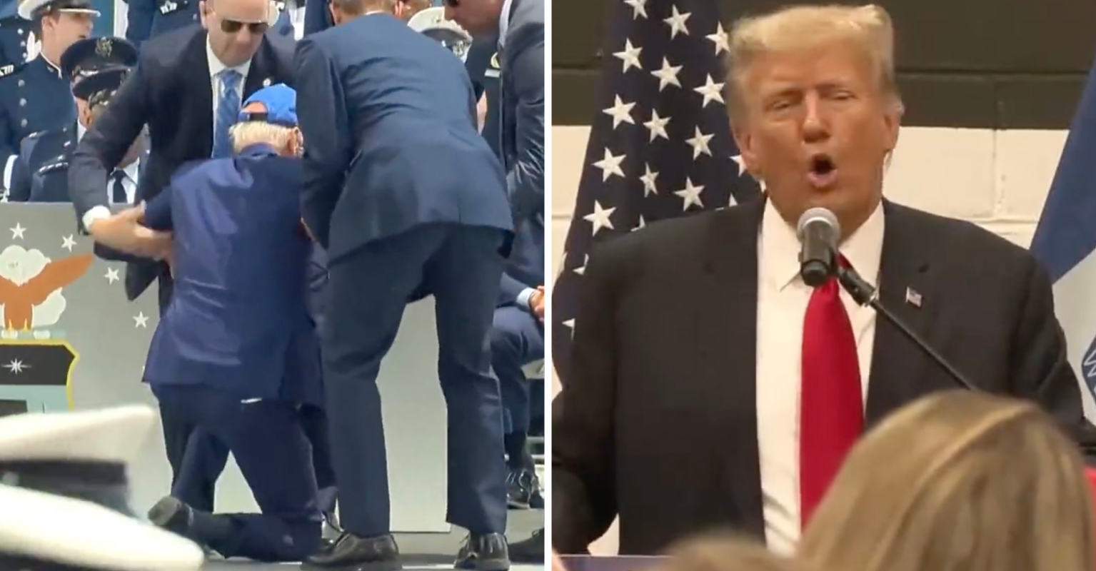 Donald Trump Praised For His Response To Joe Biden's Nasty Fall