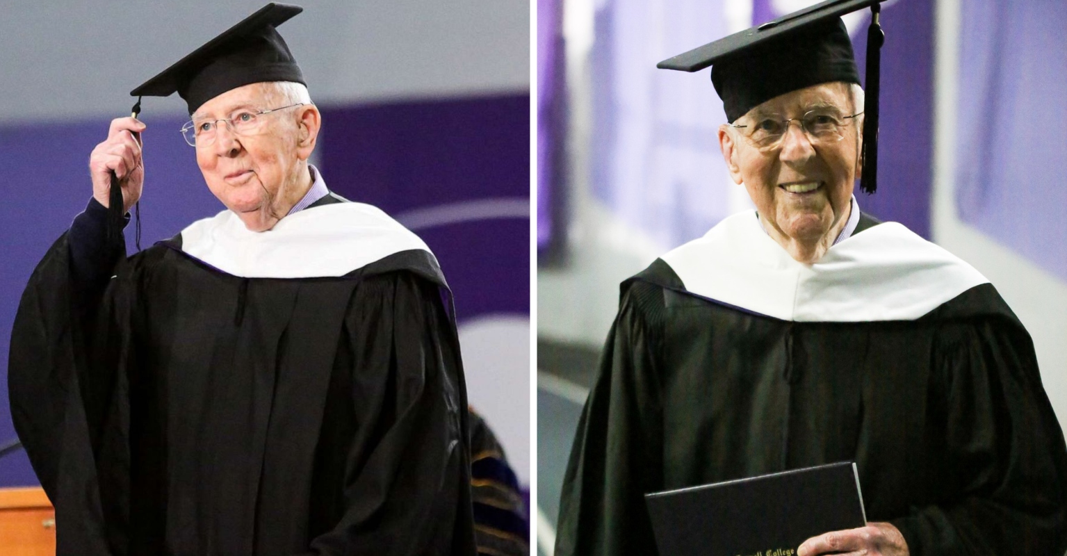 101-Year-Old Veteran Finally Gets To Walk During College Graduation ...