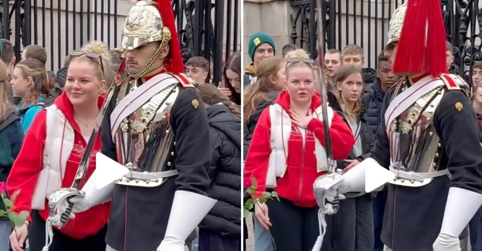 King’s Guard Screams In Terrified Woman’s Face Accusing Her Of Touching Him