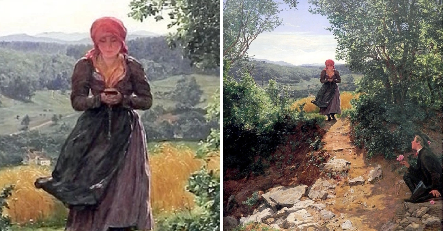 160-Year-Old Painting Appearing To Show 'Time Traveller On Their iPhone ...