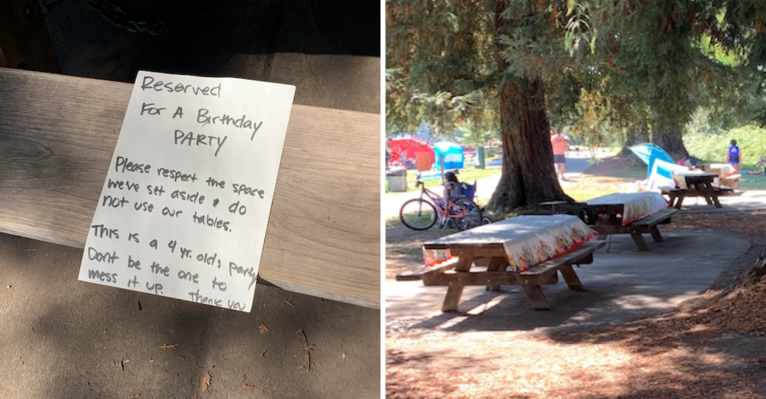 'Entitled' Parents Divide Social Media After Reserving Park Benches For ...