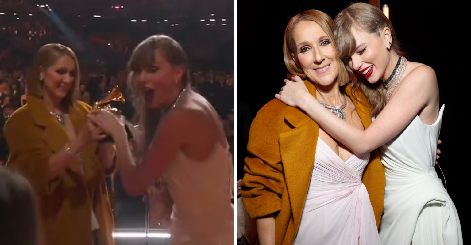 Taylor Swift And Celine Dion Put Rumors To Bed As They Smile And Hug Backstage At The Grammys